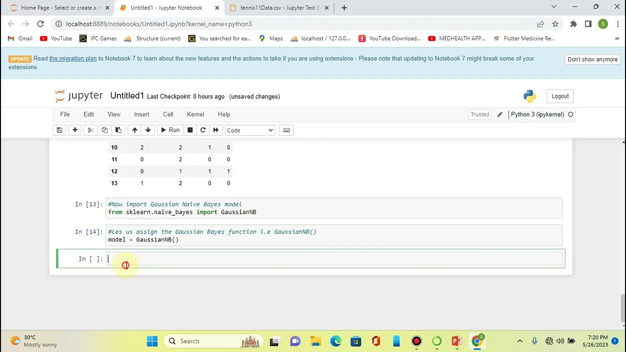 Naive Bayes classifier machine Learning algorithm2 | Play Tennis example using python |Decision tree