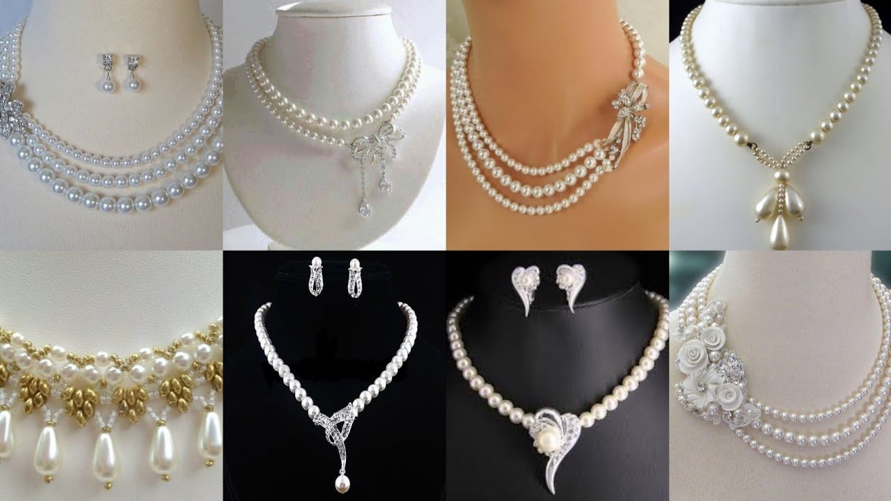 Luxury Pearl Necklace with Crystal Centerpiece | Elegant Bridal & Formal Jewelry