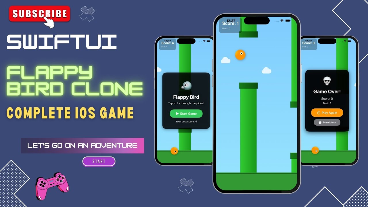 🐦 Flappy Bird Clone - Complete iOS Game Implementation