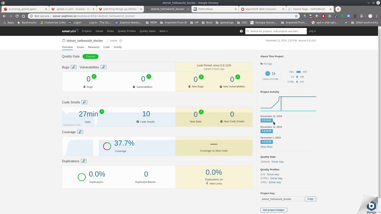 Shift Left: Scanning in the Pipeline with Gitlab, Sonarqube, OWASP ZAP, Trivy, and DefectDojo