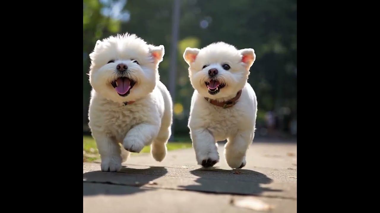 Bichon Frise Best Friends in Motion | AI-Animated Pup Perfection