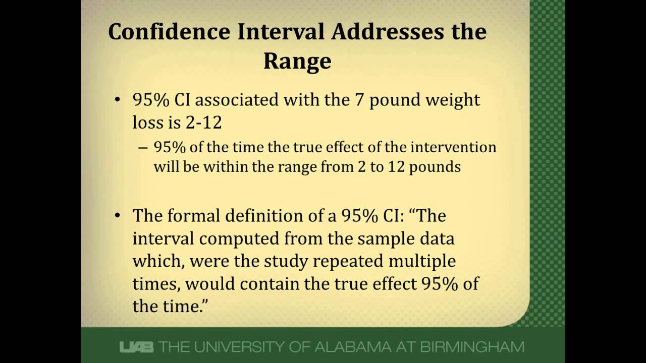 Statistics Corner: Confidence Intervals