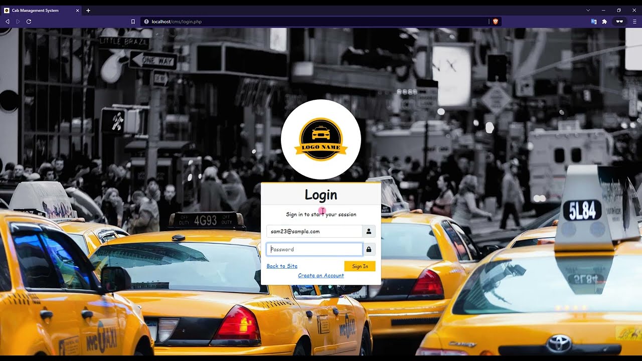 Cab Management System in PHP DEMO