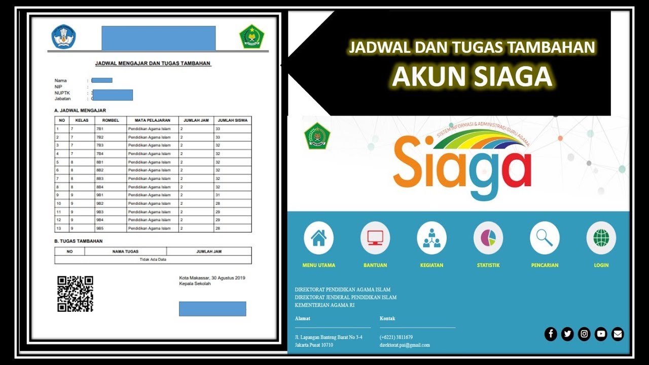 Cara Print dan Download Jadwal dan Tugas Tambahan SIAGA