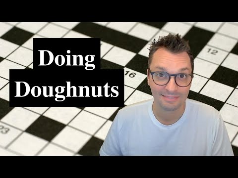 Doing Doughnuts ~ Sunday New York Times Crossword puzzle.