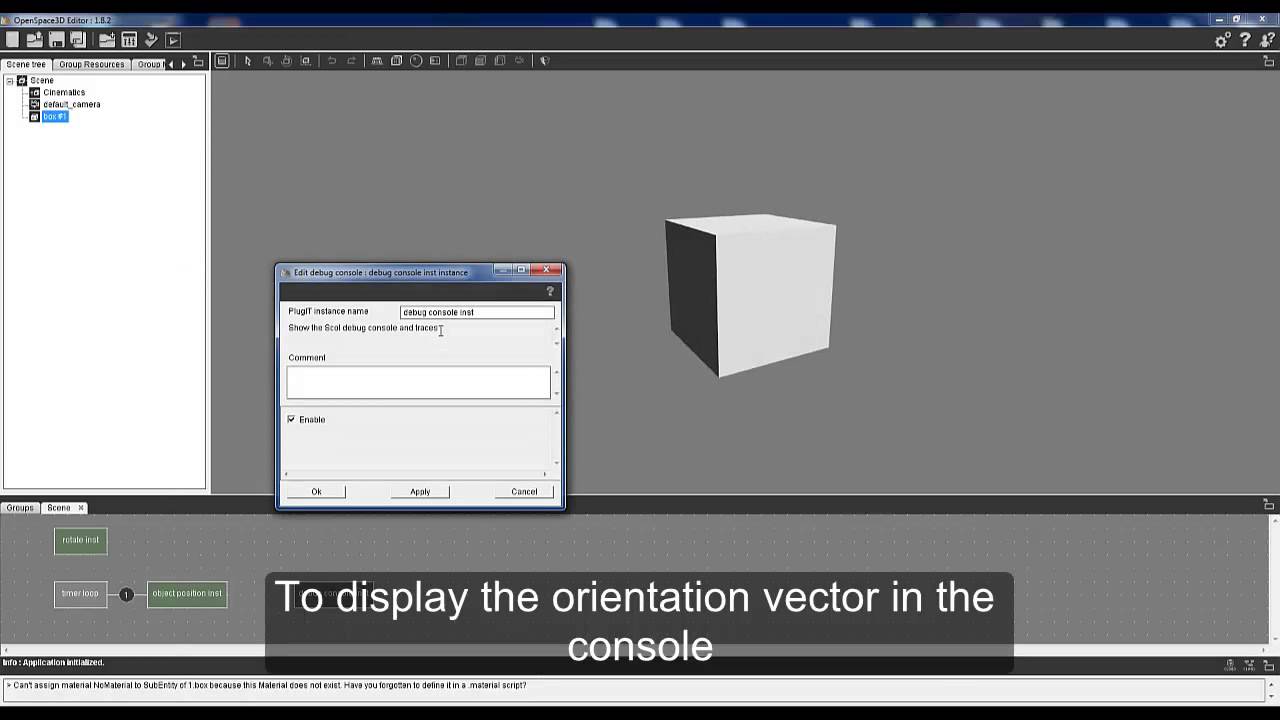 OpenSpace3D tutorial : If condition