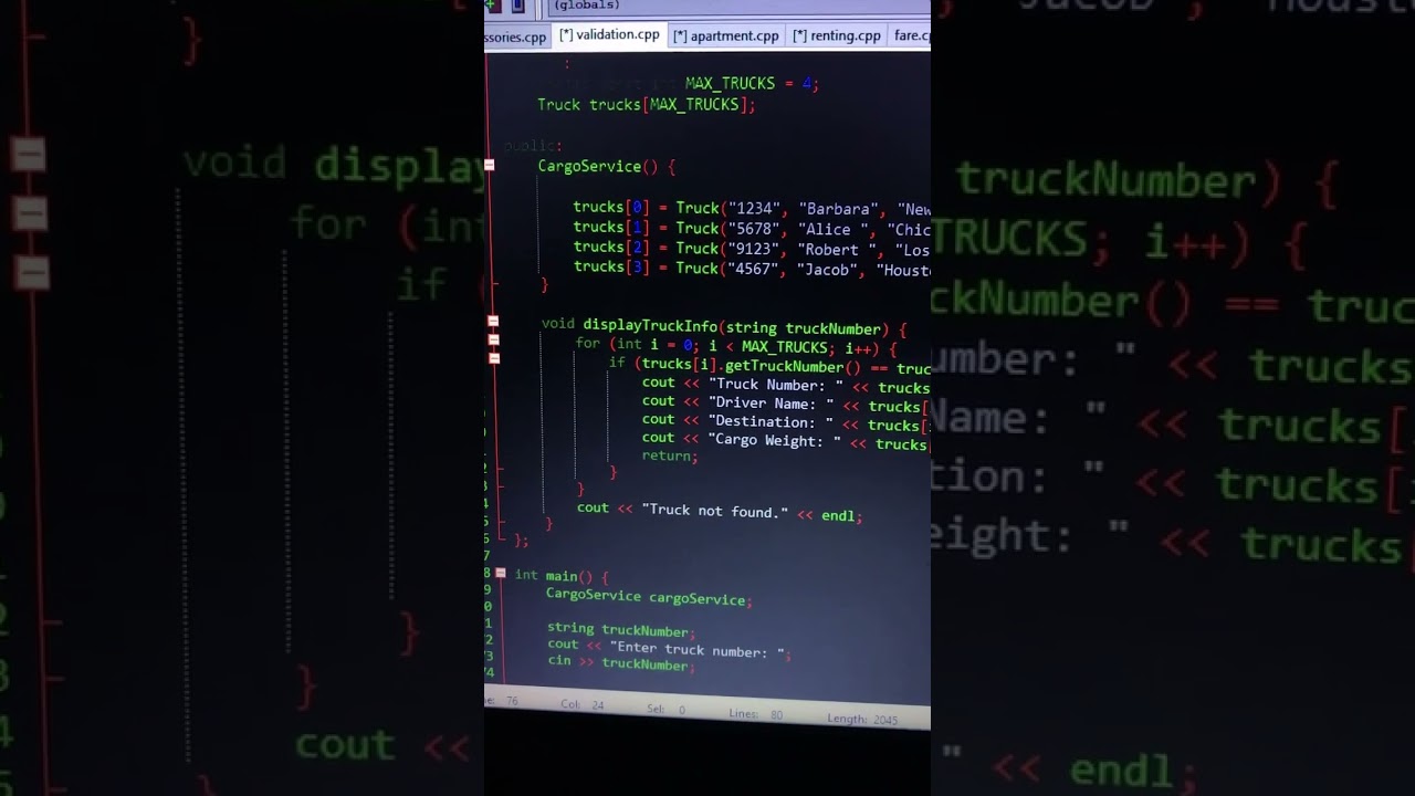 trucks access c++ #cpp #code #codemasters #coding #codinglife #coderstokyo #codingninja #coders