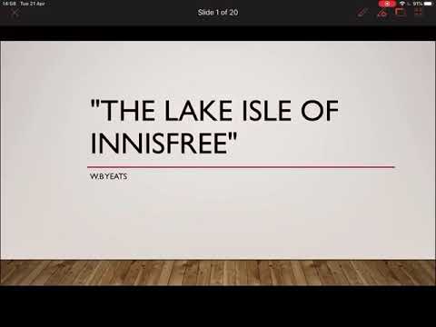 The Lake Isle of Innisfree by W. B. Yeats (Poetry Analysis)