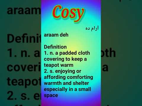 Cosy Word Noun Explaination Definition Pronounce American And British Accent