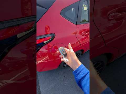 How to open a Subaru gas door?