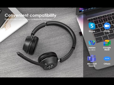 Soothielec Noise Canceling Wireless Headset with Microphone