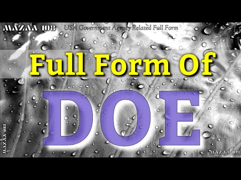 Full Form of DOE | DOE full form | full form DOE | DOE means | DOE Stands for | DOE फुल फॉर्म | #DOE