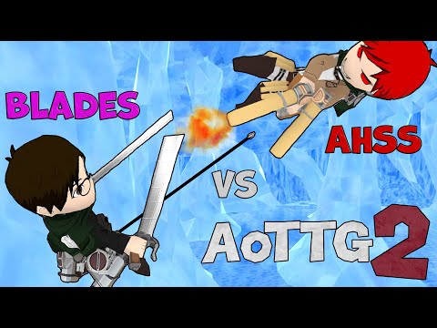 BLADES VS AHSS! [Attack On Titan Tribute Game 2 Multiplayer Gameplay]