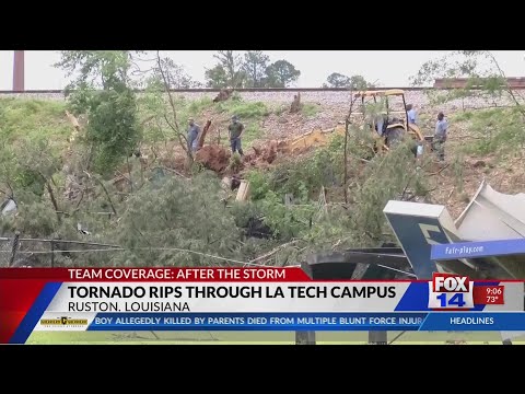Tornado rips through La Tech campus