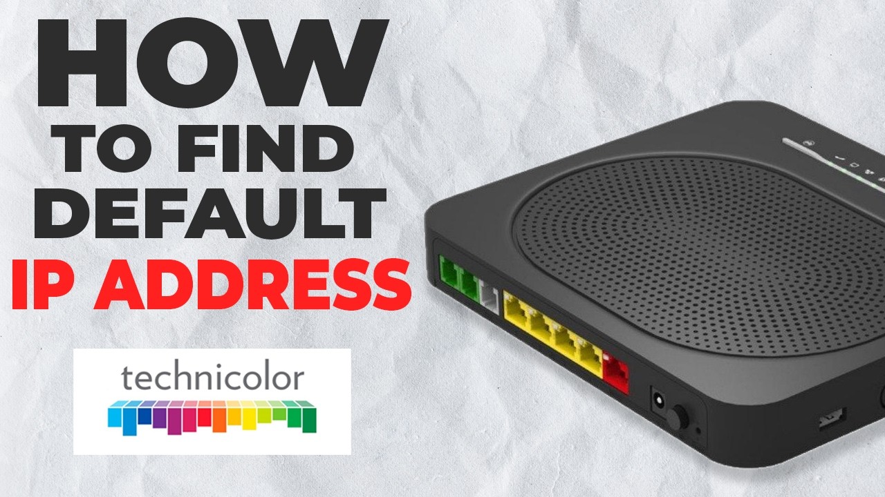 How to Find IP Address of Technicolor Router