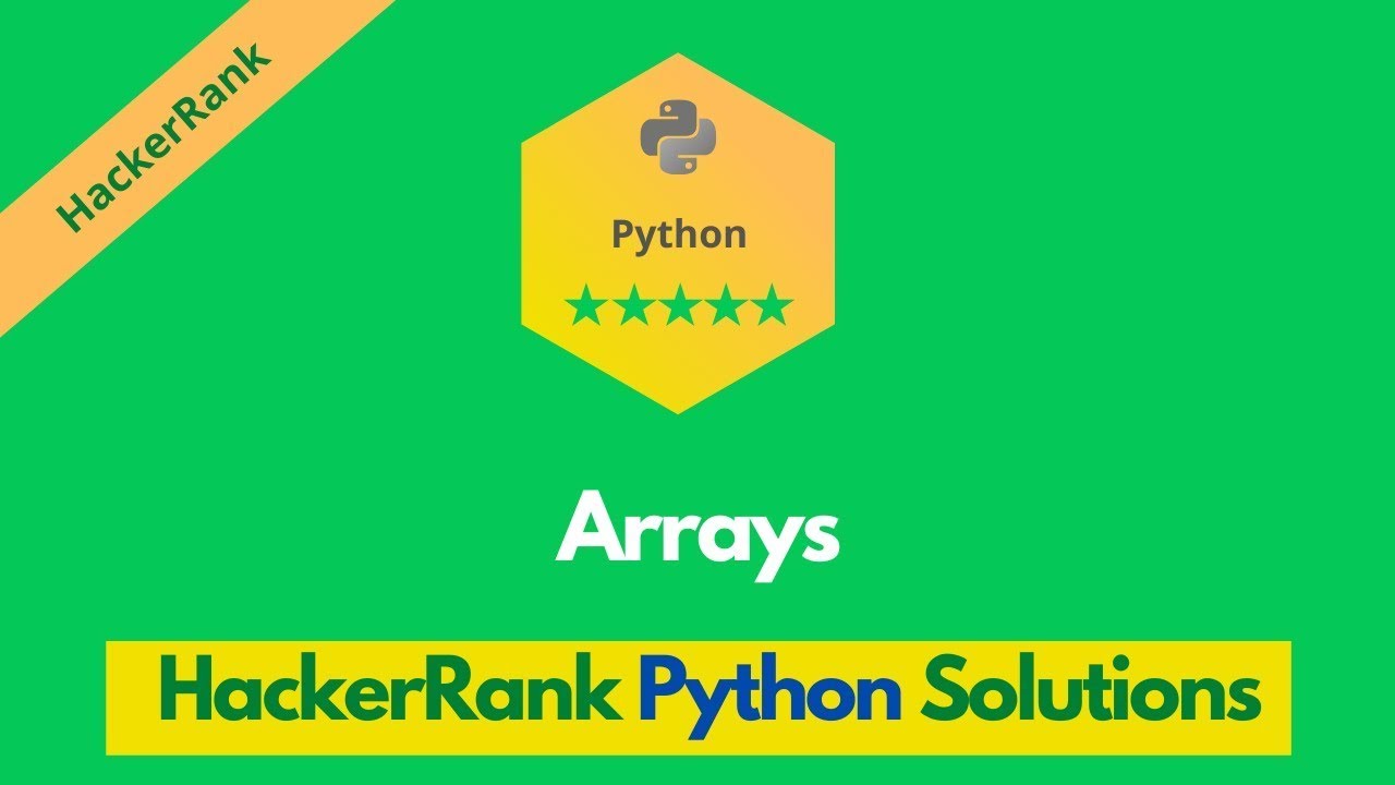 HackerRank Arrays problem solution in Python | Python problems solutions | Programmingoneonone