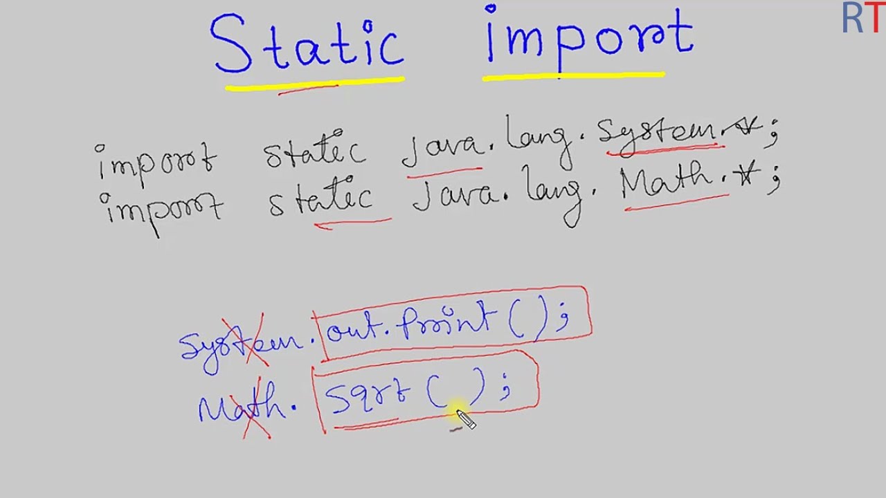 Java-99  Static Import in Java || Basics of Import in Java