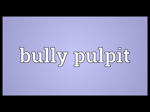 Bully pulpit Meaning