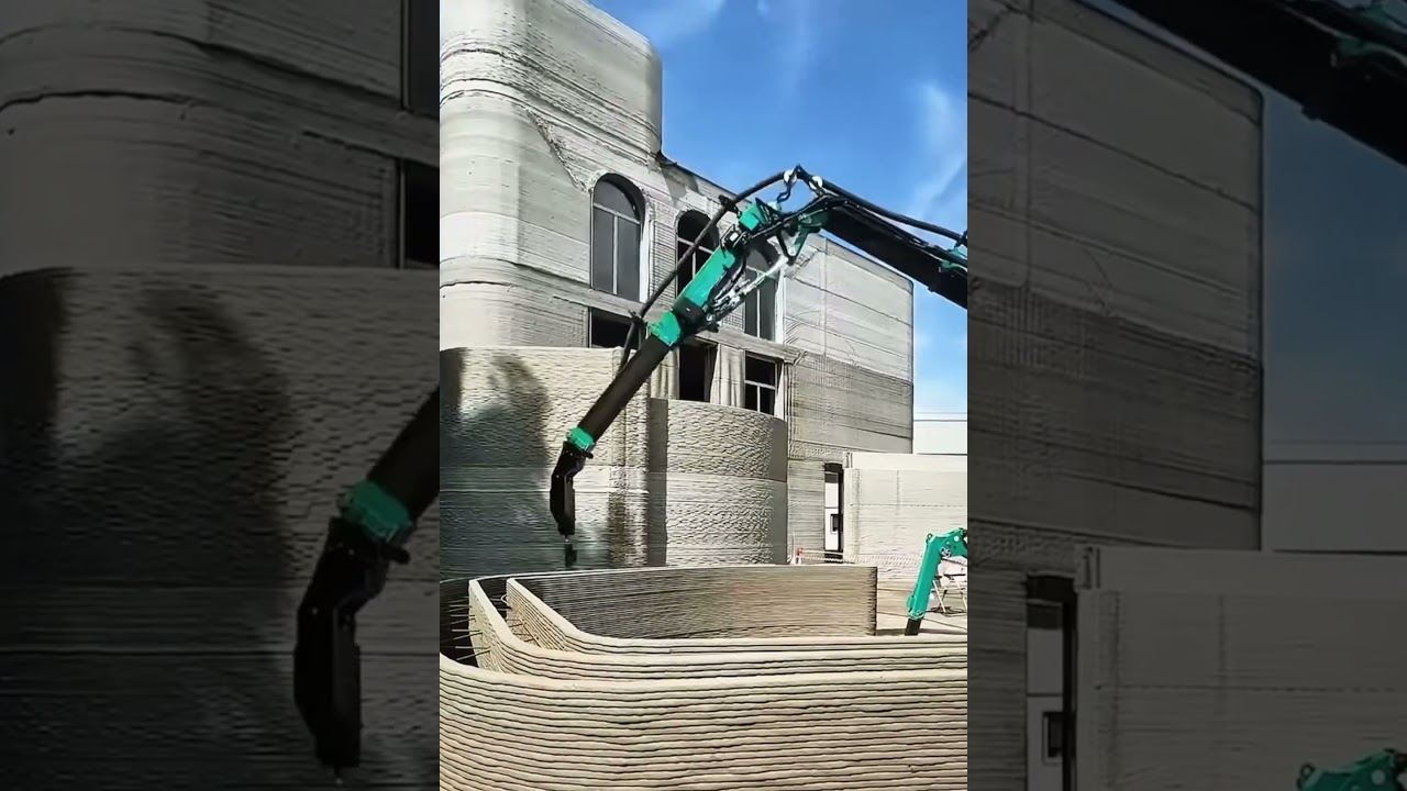 3D printer builds a house with concrete | ARTEM REGART #3d #3dprinting #concrete #building #diy