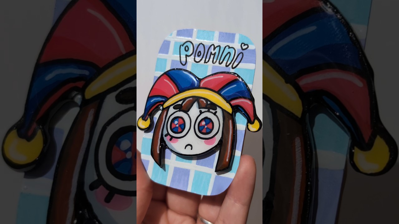 make a pomni pin with me! #tadc #pomni #pomnitadc #theamazingdigitalcircus #diy #artandcraft #crafts