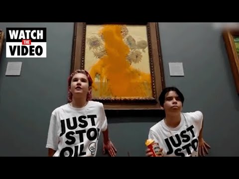 Climate activists throw soup over Van Gough’s Sunflowers