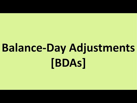 Balance Day Adjustments