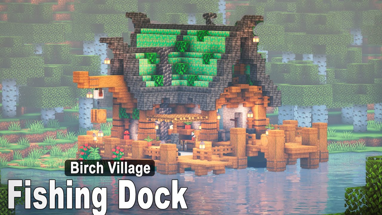 Minecraft: How to build a FISHING DOCK | Village Tutorial - Minecraft ...