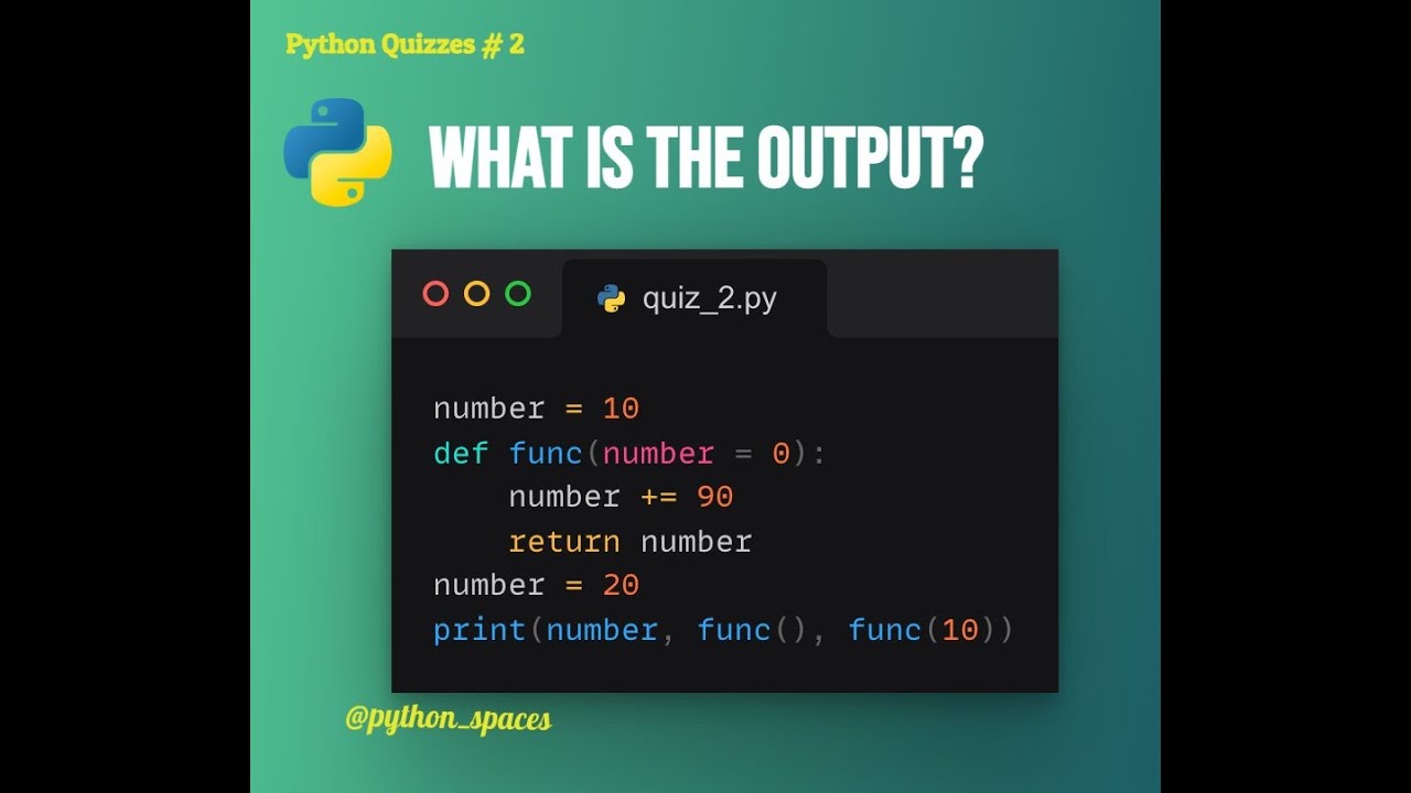 Python Quiz #2 Global and Local Variables in Python #python