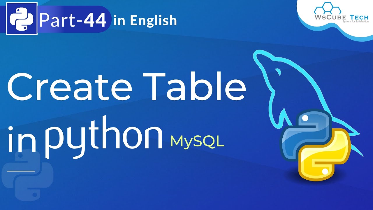 Python MySQL | How to Create Database and Tables in MySQL (Create Table) | Matlab Tutorial #44