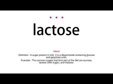 How to pronounce lactose - Vocab Today