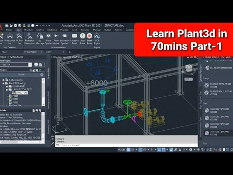 Full Plant 3d Tutorial For Tool Test Interview Part 1 of 2 |Equipment modeling| Structural Modeling|