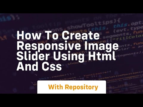How to create responsive image slider using html and css