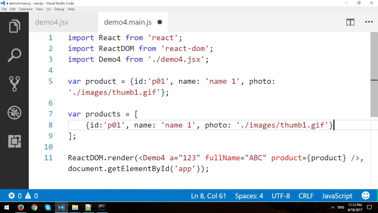ReactJS Tutorial - Part 3 - Props