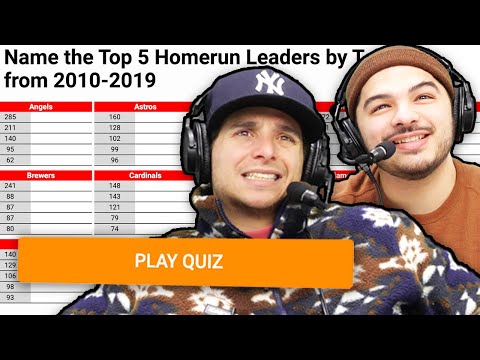 Can we name the top 5 Home Run Hitters for every MLB team in the 2010's?