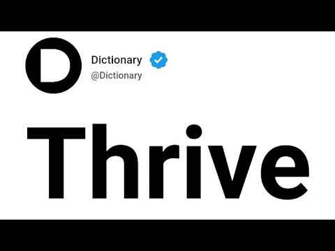 Thrive Meaning In English