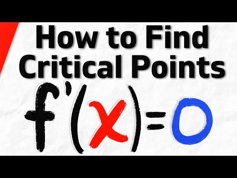 How to Find Critical Points with Derivatives | Calculus 1 Exercises