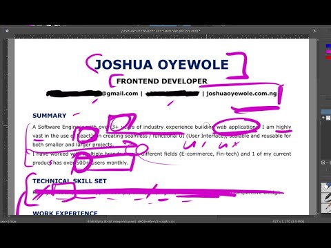 Resume review for frontend developer
