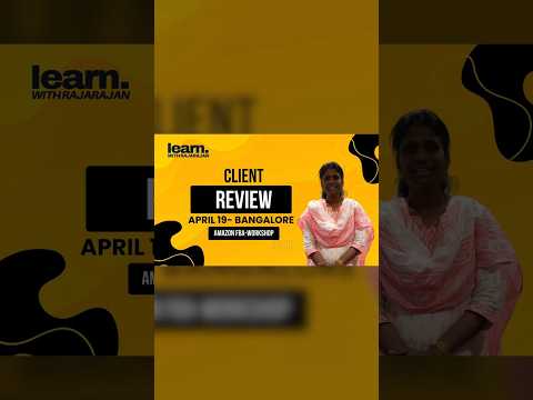 🚀 April 19 – Bangalore E- Commerce Workshop Highlights! | Learn with Raja Rajan | Bangalore |