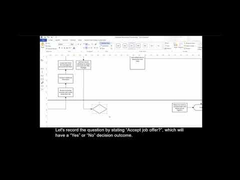 How to create a cross-functional (swim lane) process map showing the Employee Recruitment process