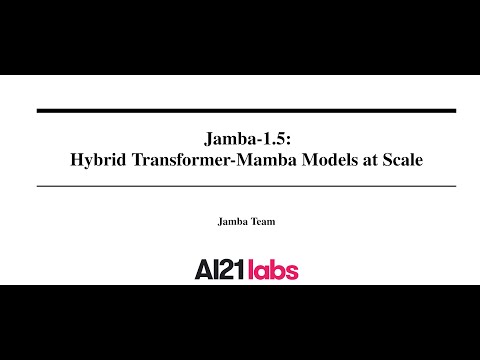 [QA] Jamba-1.5: Hybrid Transformer-Mamba Models at Scale