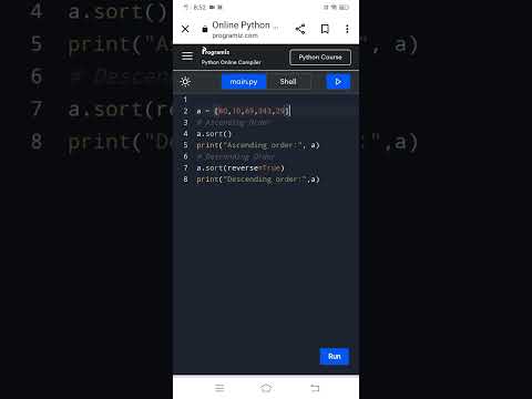 Sort the list in ascending and descending order using sort() in Python