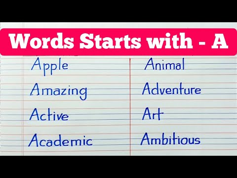 50 words that start with ' A ' | ' A ' letter words