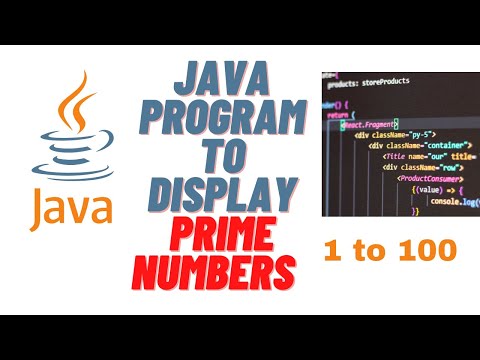 Java program to display prime numbers from 1 to 100