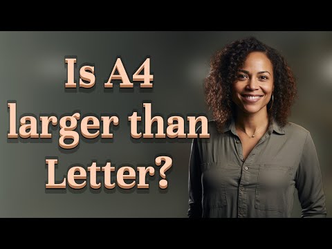 Is A4 larger than Letter?