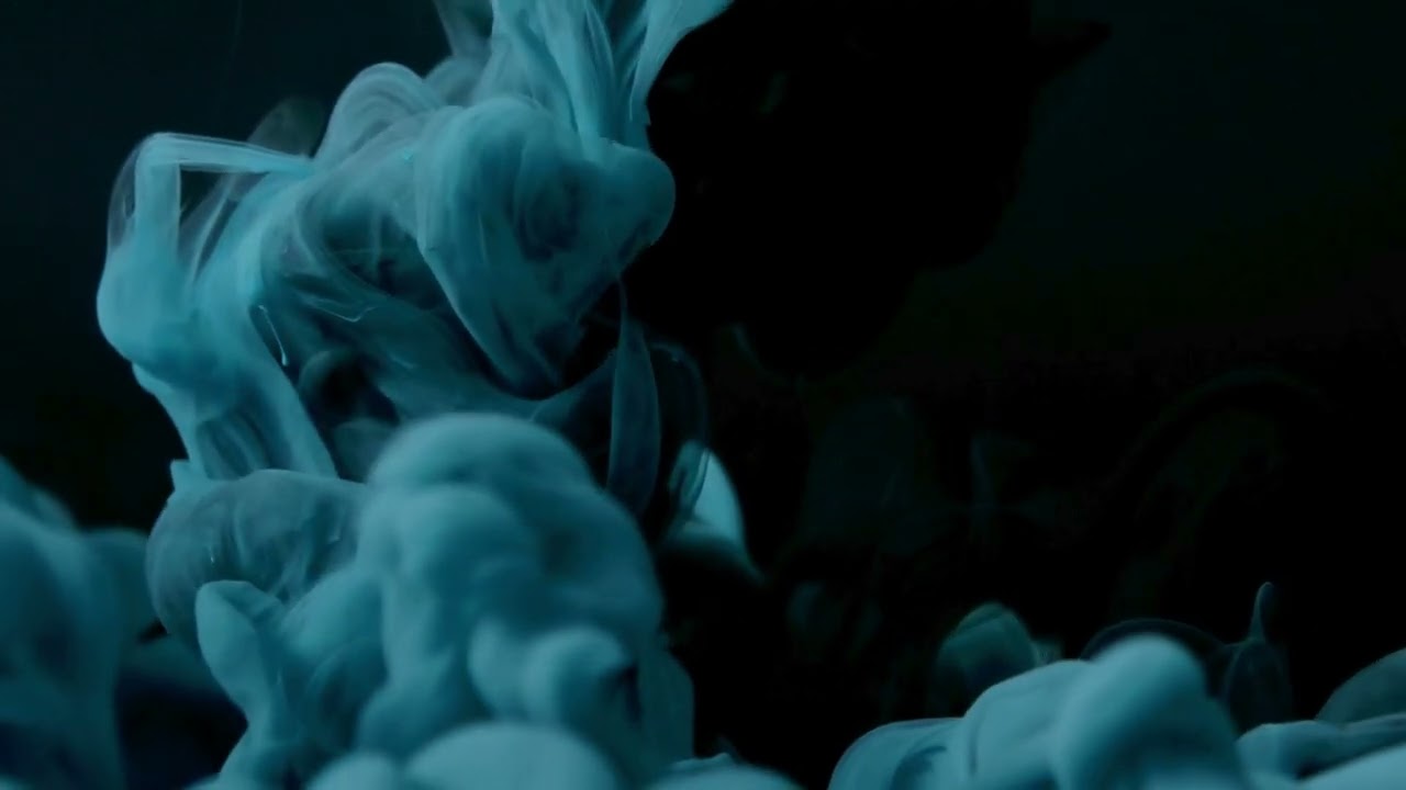 Teal and Black Abstract Background Design Smoke Pattern - Motion 4k Screensaver