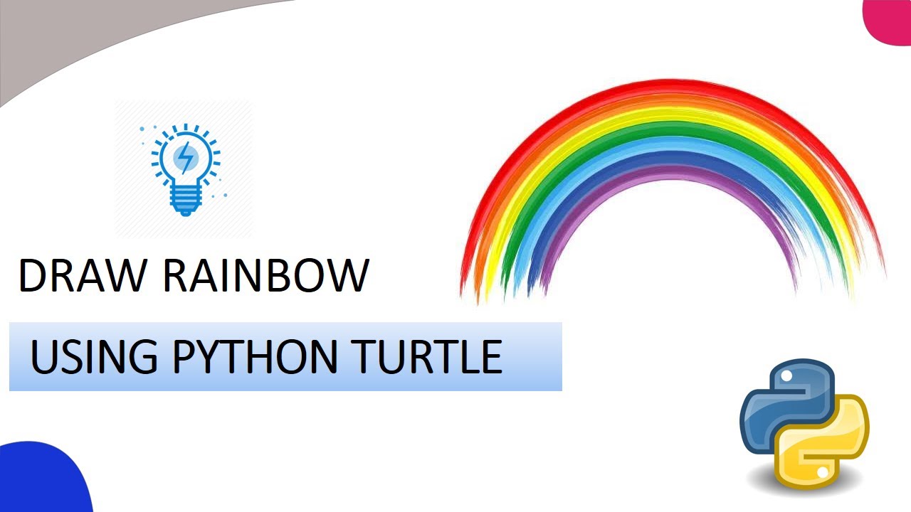 Draw RainBow using Python Turtle Graphics | KNOWLEDGE DOCTOR | Mishu Dhar