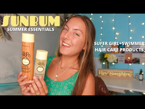 SUNBUM REVITALIZING SHAMPOO+CONDITIONER HAIR CARE REVIEW | chlorine remover & for sun damaged hair