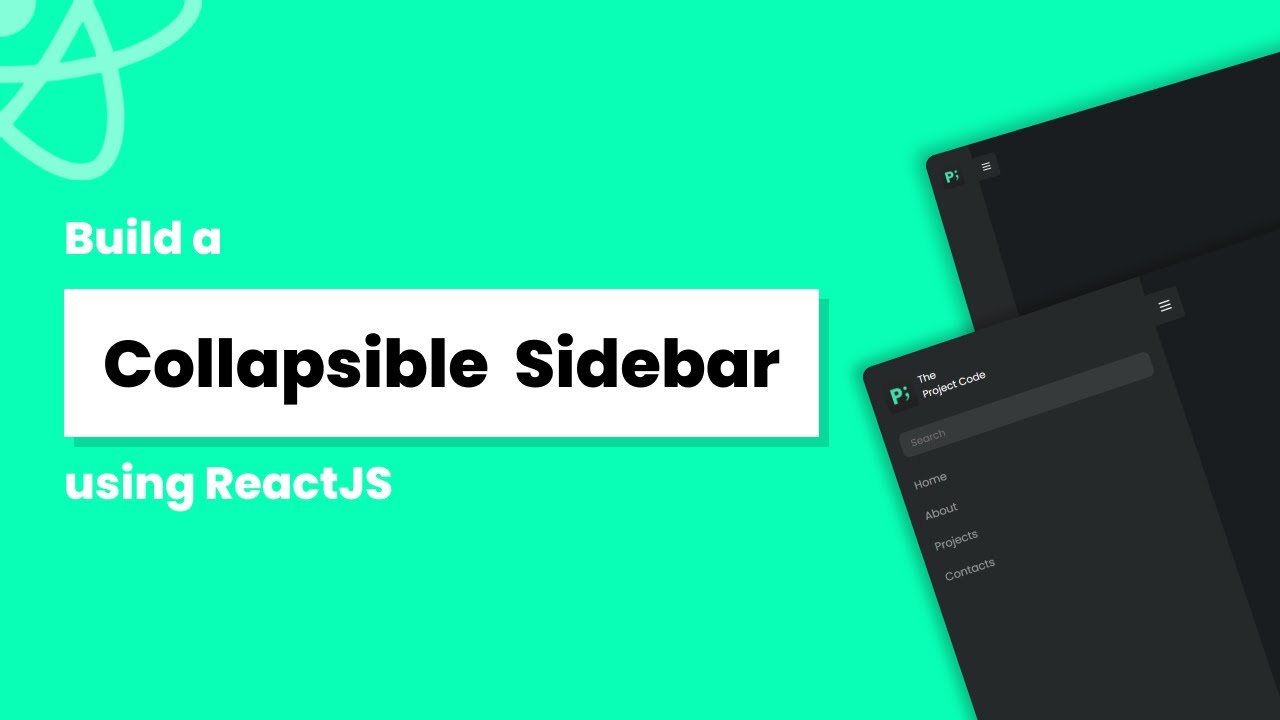 Build a Responsive Collapsible Sidebar with ReactJS | CSS and React Hooks Tutorial