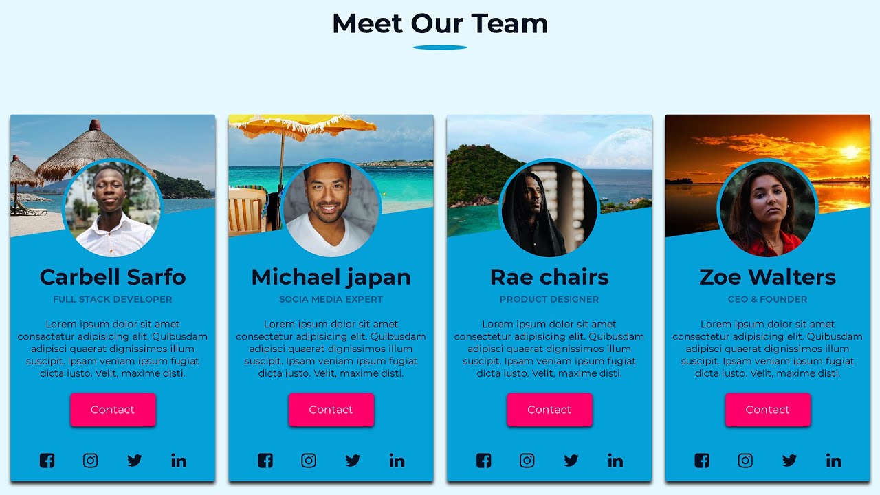 Create Responsive Cards Section | HTML and CSS Tutorial