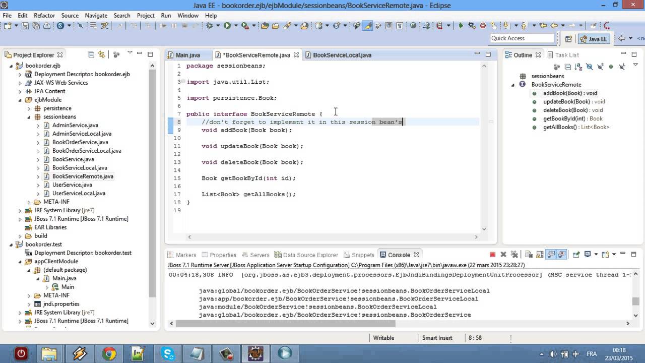 Episode 1 : Database and Session Beans Part II : Session Beans